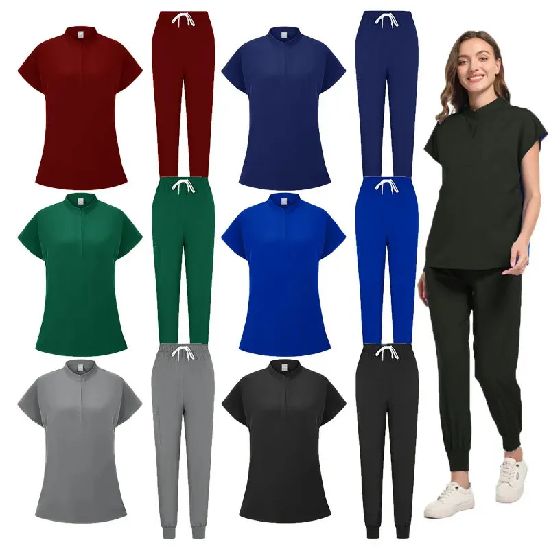 Nurse Jogger Scrubs Women Set For Hospital, Surgery, Spa, Beauty ...