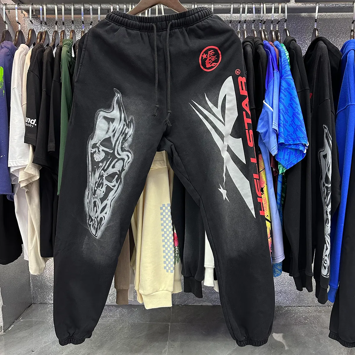Hellstar Graffiti Foil Print Hoodie For Men Designer Graphic Graphic ...