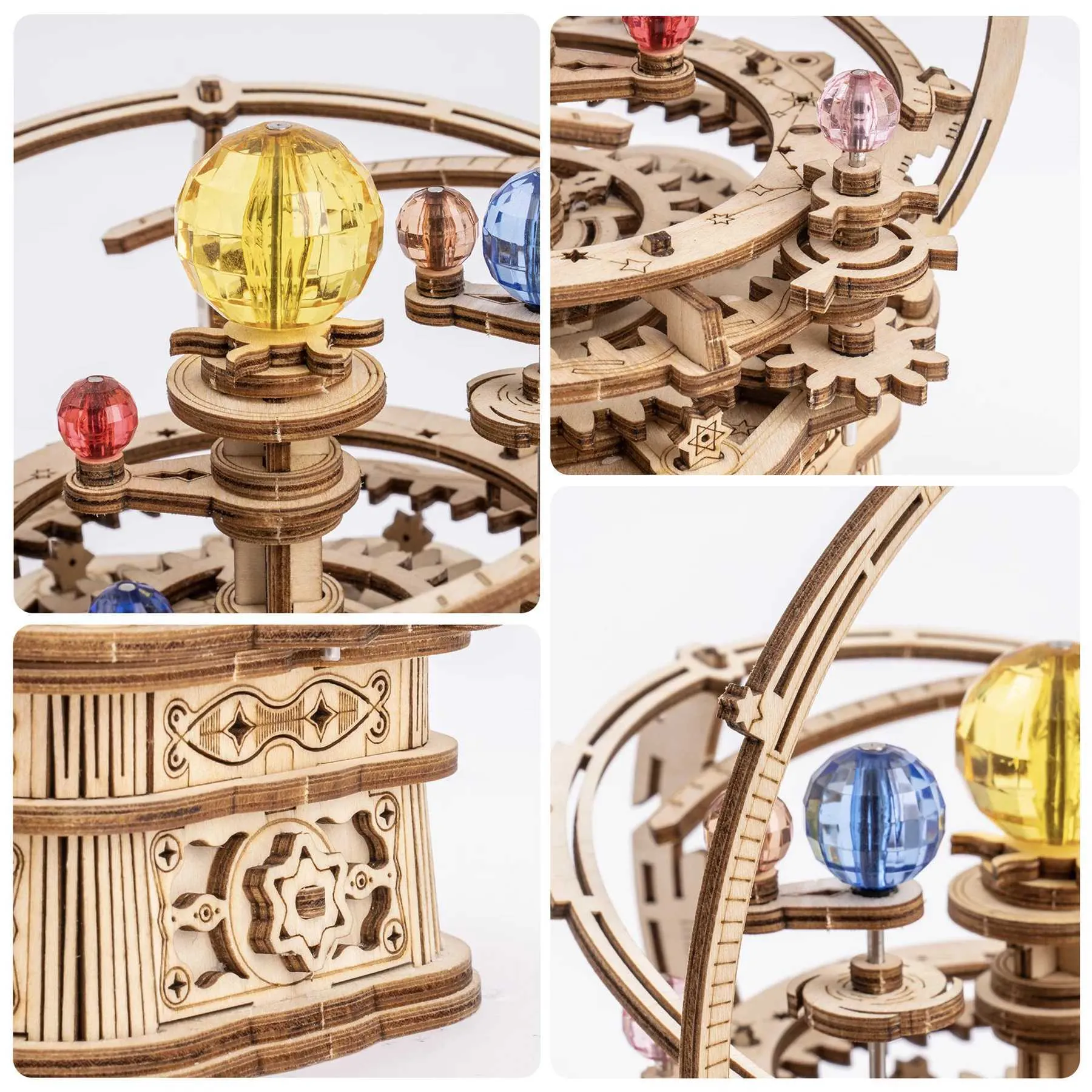 DHgate.com:3D Puzzles ROKR Rotating Starry Night Mechanical Music Box 3D Wooden Puzzle Assembly ...