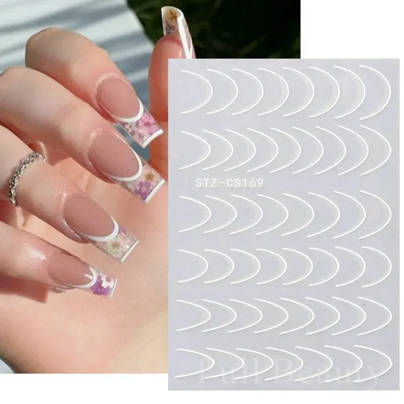 Rose Gold Metal Stripe nail stickers nail art - 3D Simple Lines, Curve ...