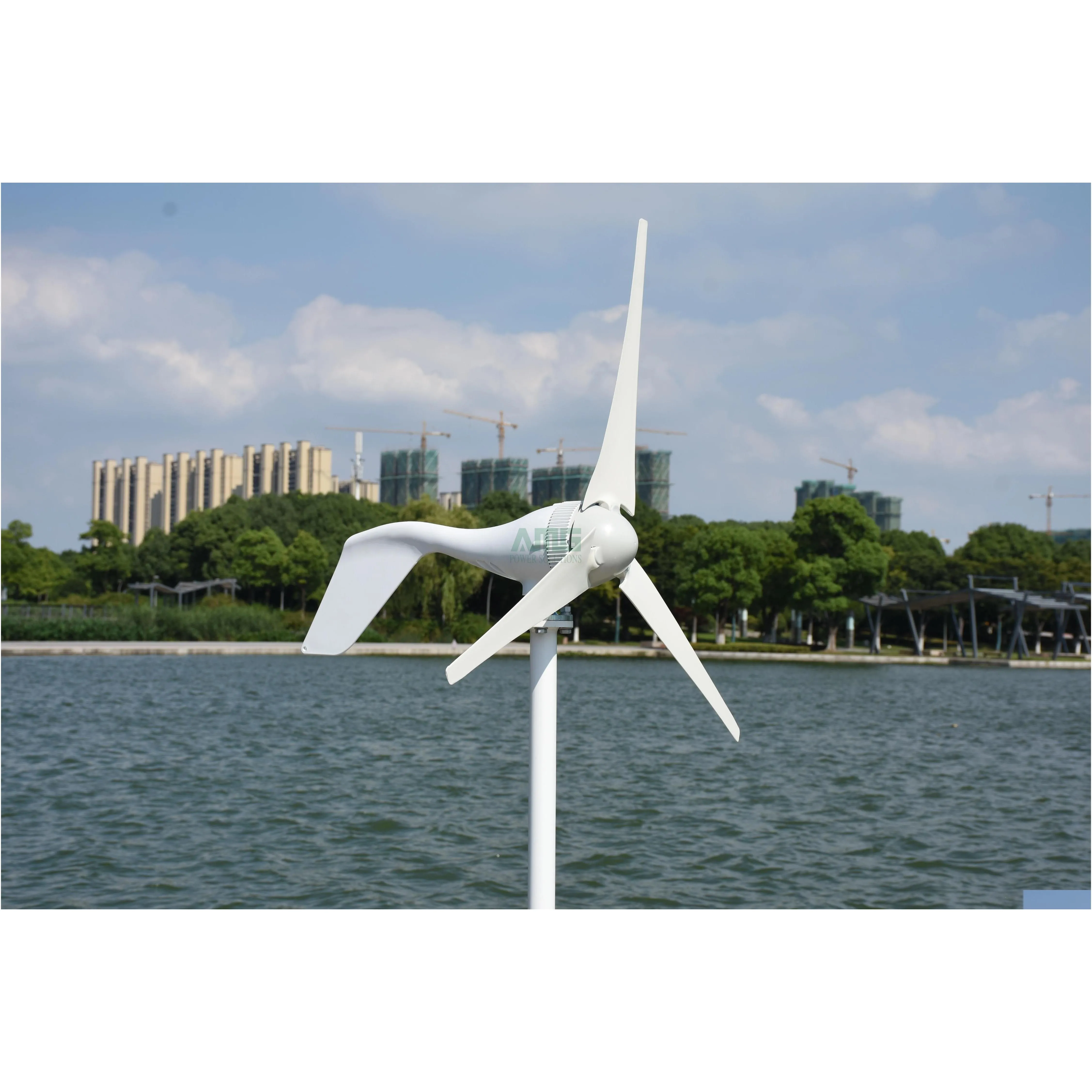 300W Small Wind Turbine Generator - Rooftop 5-Blade Power with Boost ...