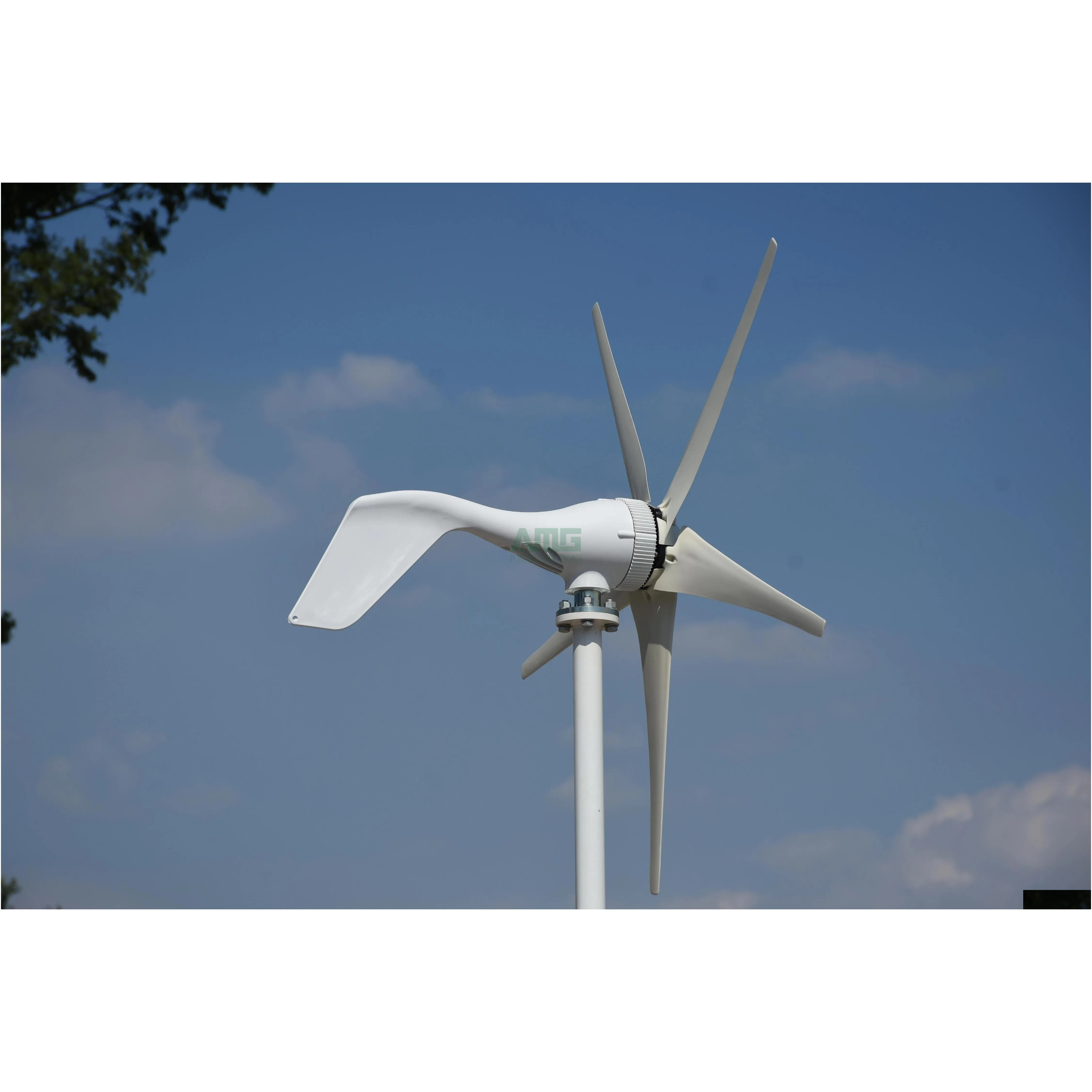 300W Small Wind Turbine Generator - Rooftop 5-Blade Power with Boost ...