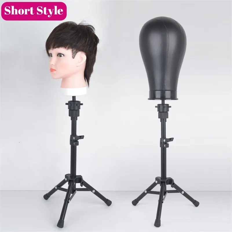 Adjustable Wig Head Stand with Clamp - Foldable Tripod for Wig Making ...