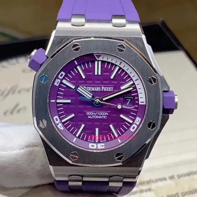Royal Oak Offshore 15710st Limited Edition Purple Dial Designer Serena