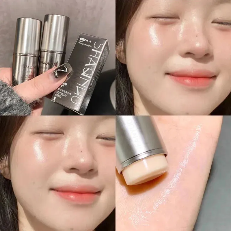 Shimmer Cream Highlighter Stick: Natural Water Light for Face & Body ...