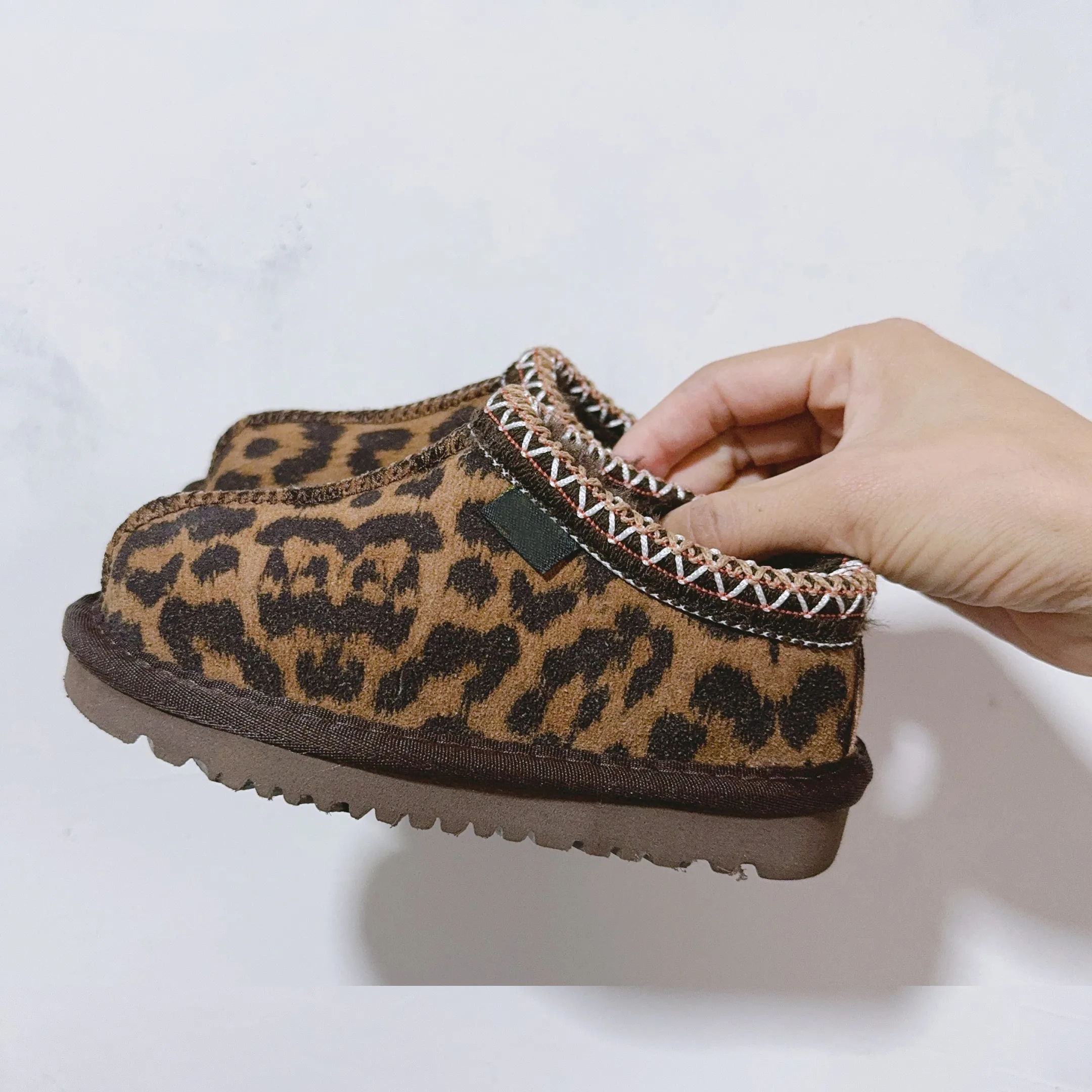 Toddler Kids Leopard Print Boots: Child's Tasman Slippers, Designer ...