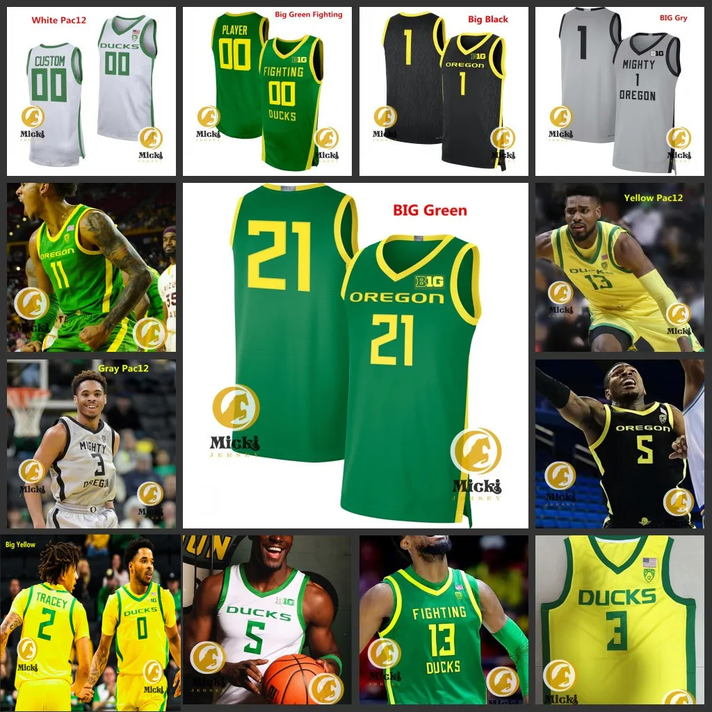 Özel Oregon Ducks Basketbol Forması Drew Carter, Mookie Cook, Andre ...
