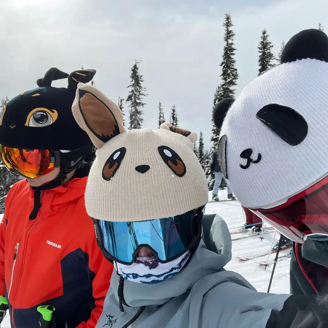 Cute Cartoon Snow Helmet Cover - Fun Winter Hat Decoration for Kids ...