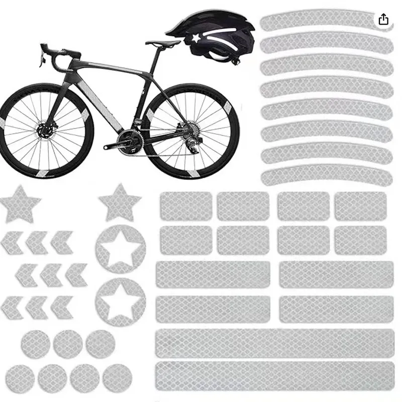 42-Piece Reflective Bicycle Stickers - Safety & Style for Bikes ...