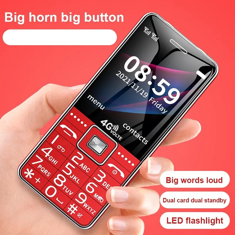 Big Button Mobile Phone for Elderly: Large Battery, Dual Flashlight ...
