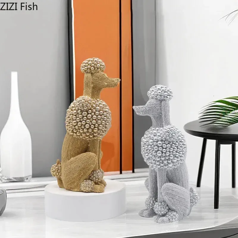 Abstract Poodle Sculpture with Pearl Accents - Unique Doggy Decor, Shop ...