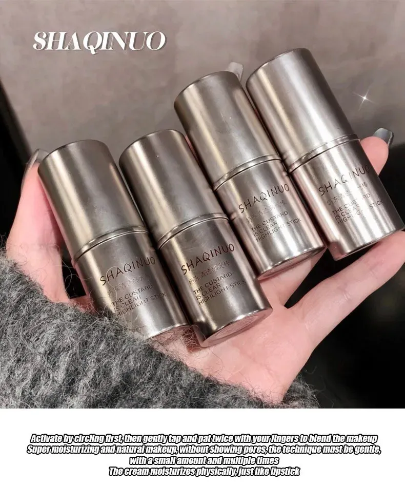 Shimmer Cream Highlighter Stick: Natural Water Light for Face & Body ...