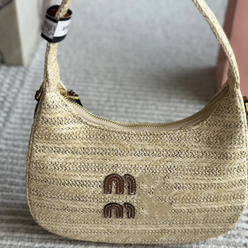 DHgate.com:Tabby Miu Designer Beach Straw Shoulder Bag for Women, Large ...