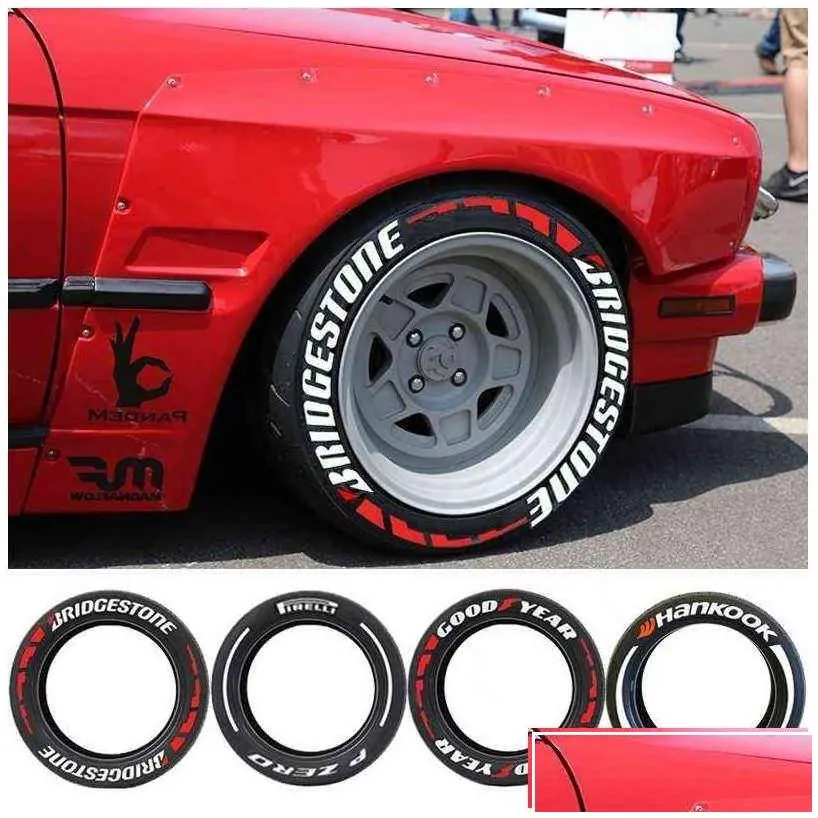 Customizable Car Tire Sticker Letters With Glue DIY Motorcycle Label ...