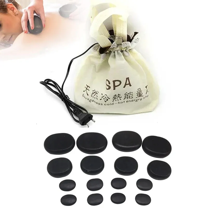 Premium Hot Stone Massage Kit - Basalt Rock Set with Electric Warmer ...