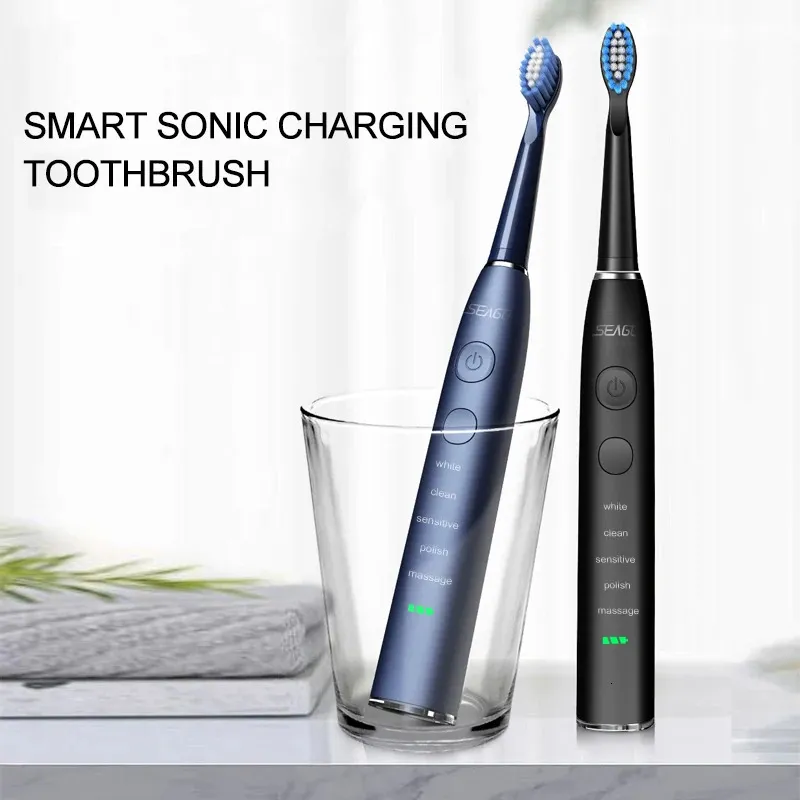 Seago Electric Sonic Toothbrush, USB Charging, 360 Day Battery Life ...