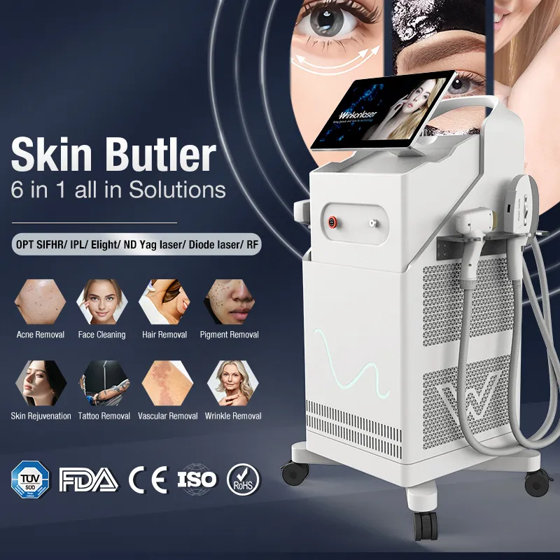 IPL Machine E Light RF Skin Tightening ND Yag Laser Tattoo Removal ...