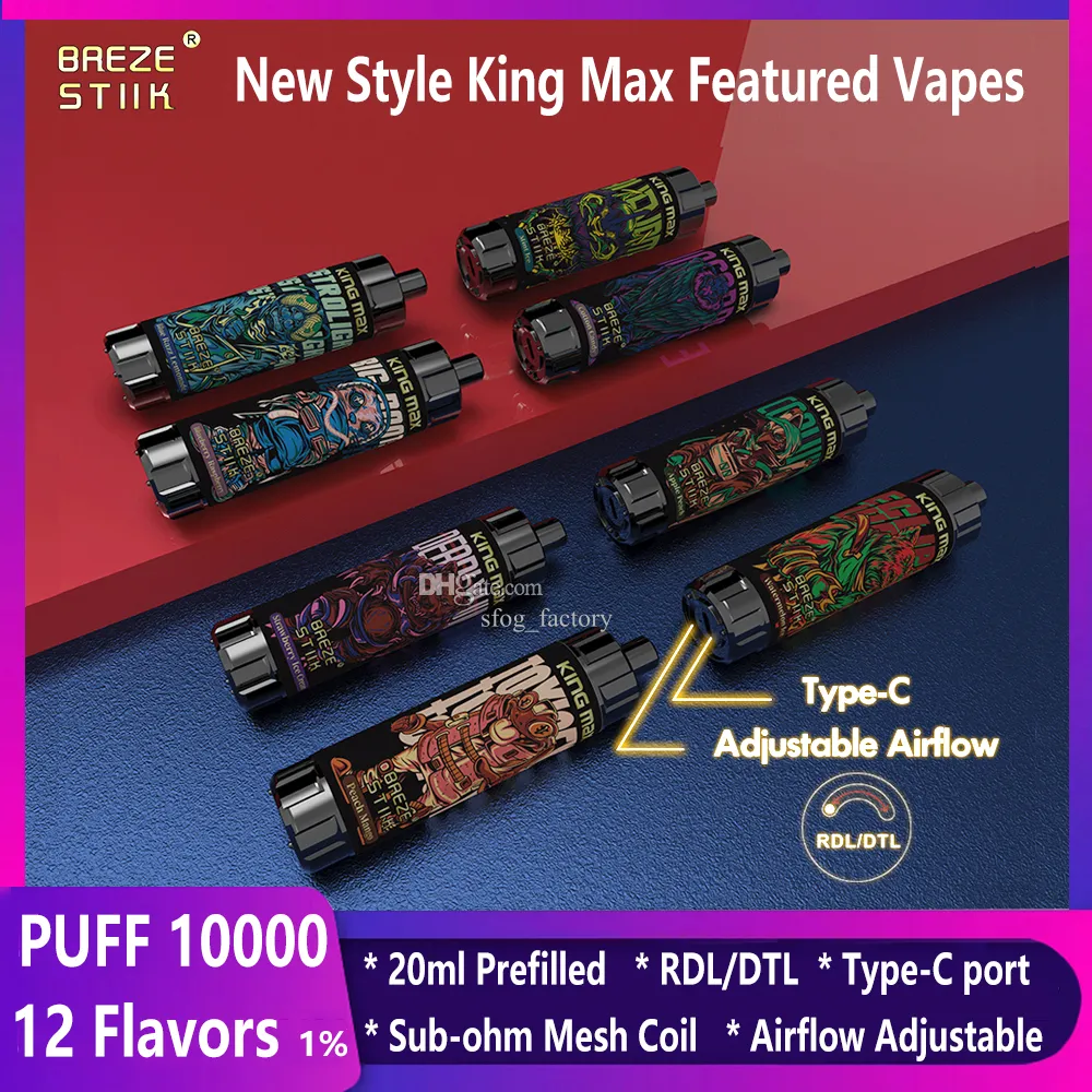 Original Puff 10000 Shisha Disposable Vapes Puff 10k DTL Vaper Breze ...
