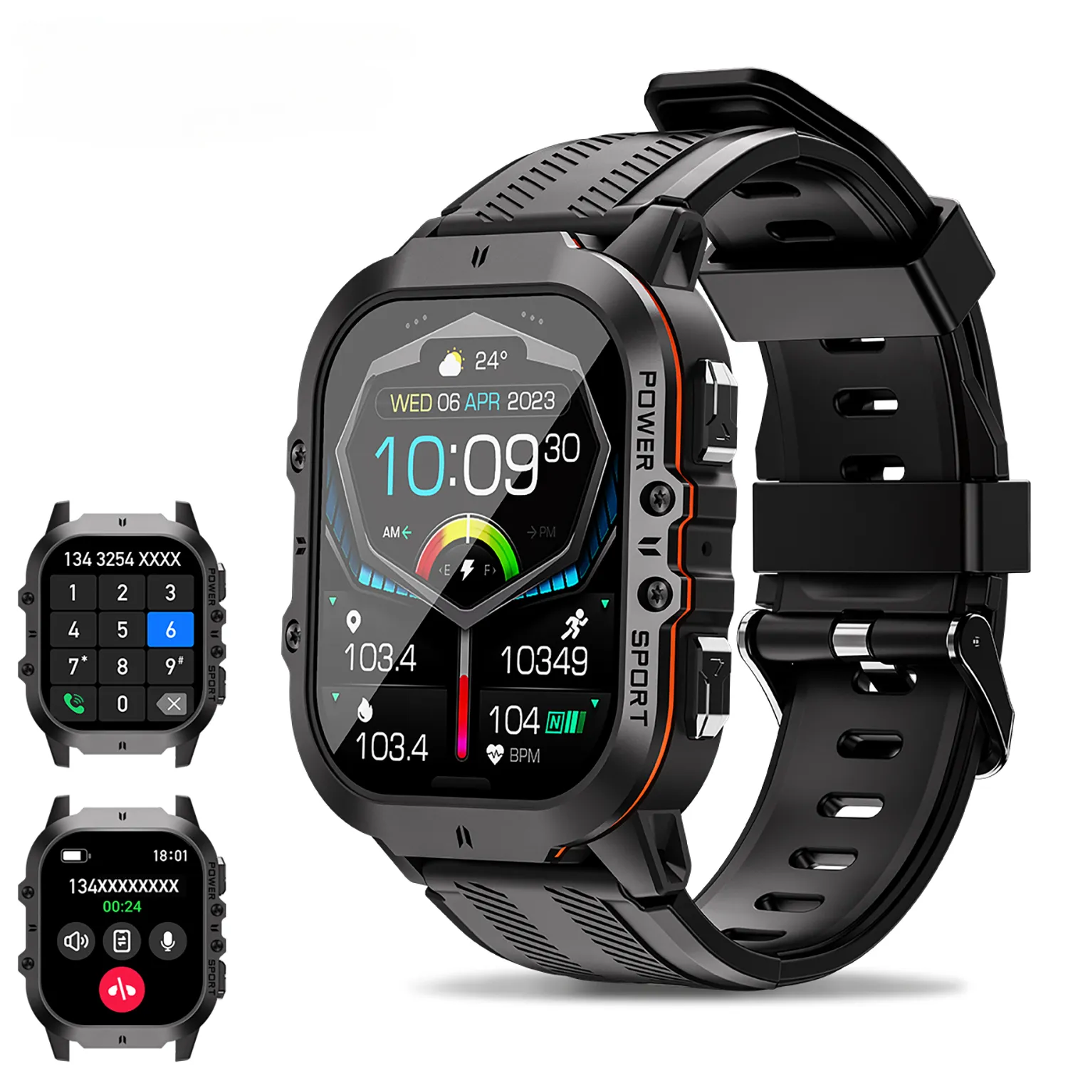 C26 Smartwatch with 100+ Sports Modes, Bluetooth Calling, 1.96 AMOLED ...
