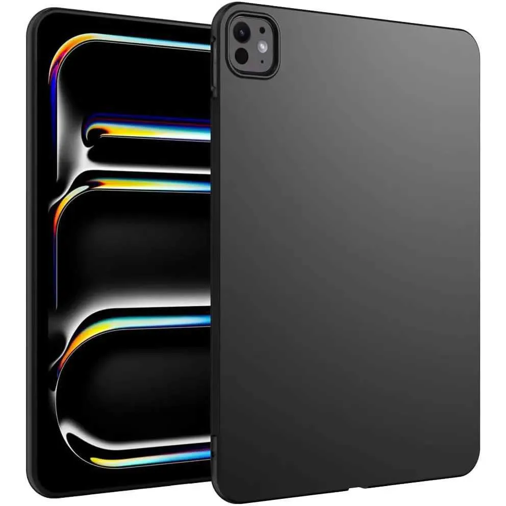 IPad Pro 13 Inch Case M4 Black Soft TPU Silicone Shockproof Cover For ...