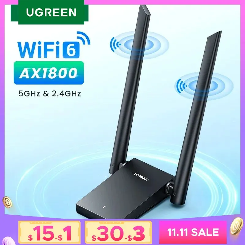 WiFi Adapter Antenna: AX1800 WiFi 6 USB 3.0 Adapter With Dual Antenna For Enhanced PC And Laptop ...