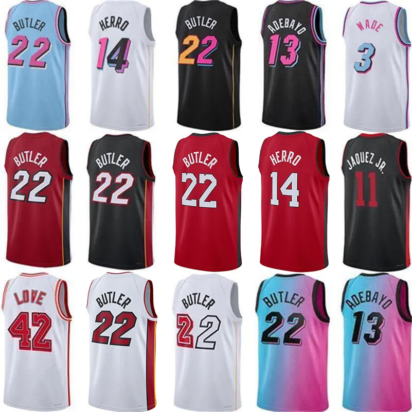 Custom 2024 Miami Heats Basketball Jersey Butler, Jaquez, Rozier, Herro ...