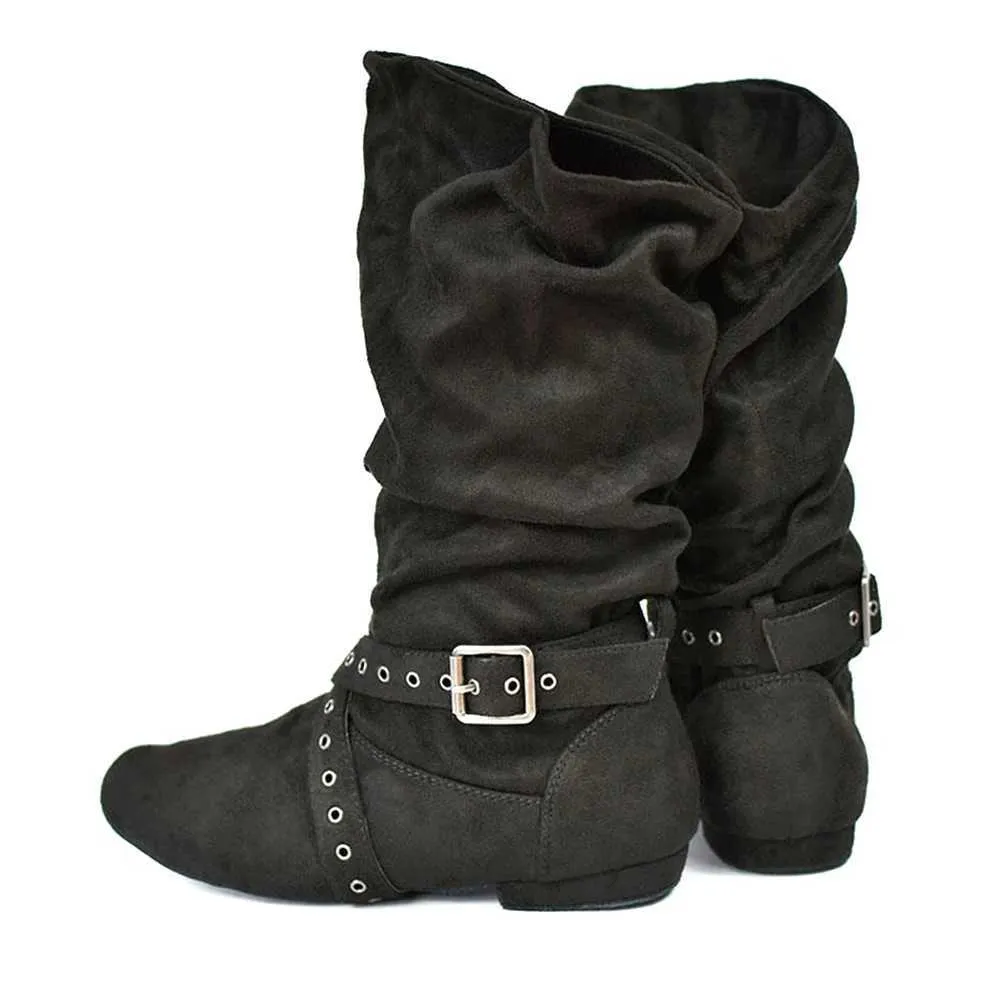 Jouncing Suede Sole Latin Dance Boots for Women, Salsa Shoe, Long Warm ...