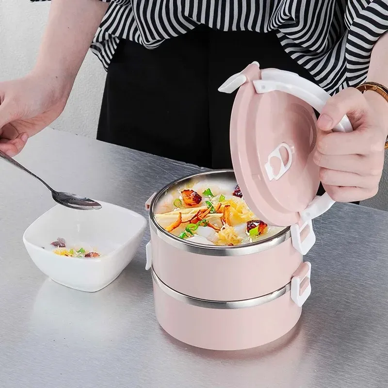 DHgate.com:Stainless Steel Thermal Lunch Box, Double Layer Sealed Lunch ...