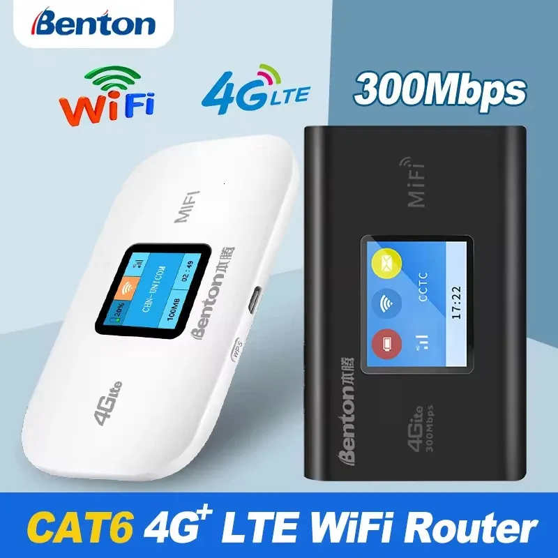 Benton 3G 4G Plus LTE Router CAT6 Portable Wireless WiFi 300Mbps 2.4GHz ...