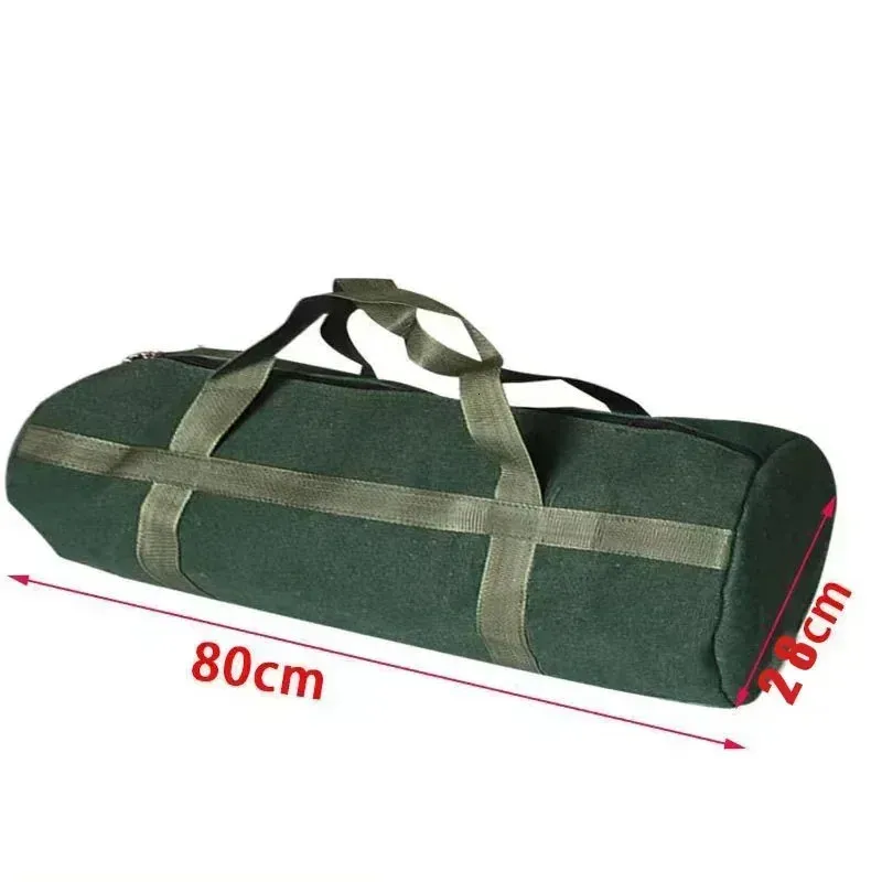 Large Canvas Tool Organizer Pouch - 100/120mm Capacity, Zippered Round ...