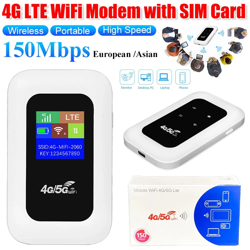 Sim Card WiFi Router: Portable 4G LTE Mobile WiFi Router With SIM Slot ...