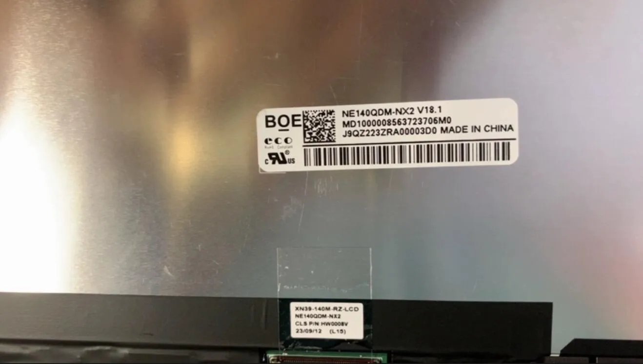 Original BOE Screen NE140QDM NX2 14 Resolution 2560x1600 Dispiay Screen ...