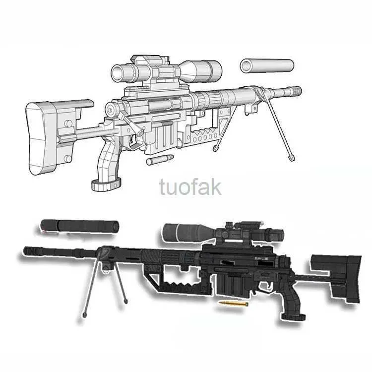 Gun Toys M200 Sniper Rifle 3D Paper Model Handmade DIY 1 1 Firearms ...