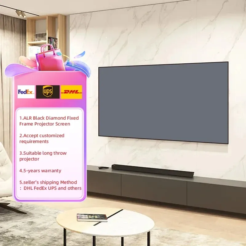 DHgate.com:ALR 16:9 Black Diamond Fixed Frame Projection Screen (120 ...