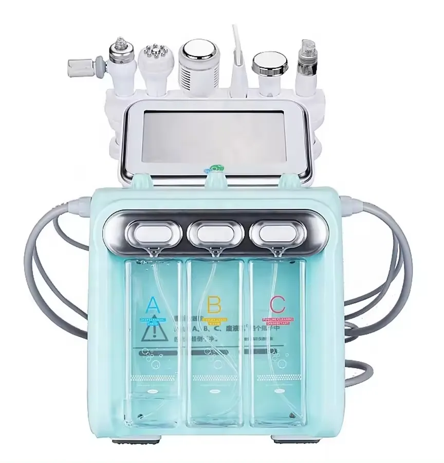 6 in 1 Hydro Oxygen Facial Machine with Small Bubble Therapy for Skin ...