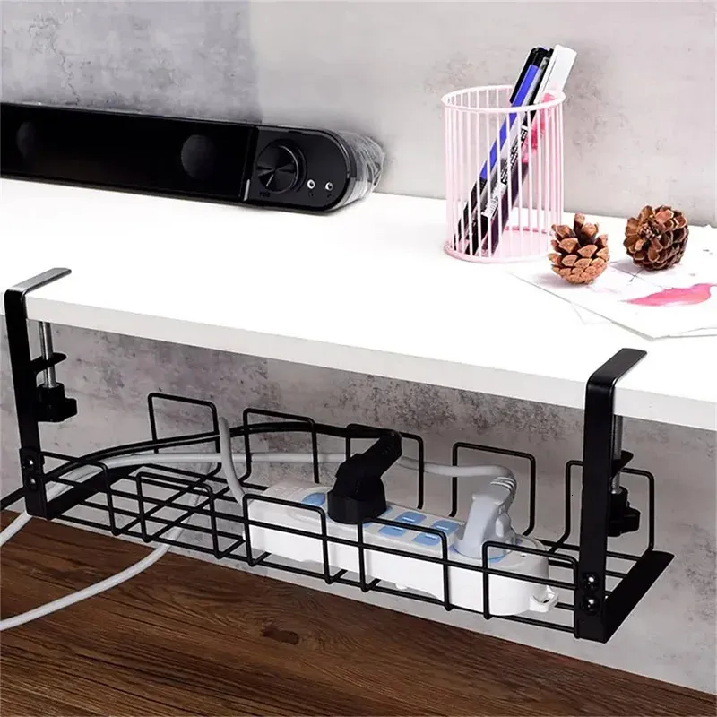 Under Table Storage Kitchen Rack Organizer For Cable Management, Office ...