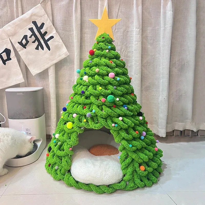 DIY Christmas Tree Cat House Kit: Cozy Yarn Nest, Autumn Warmth - Shop ...