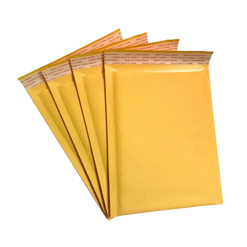 Yellow Kraft Paper Bubble Mailers - Padded Shipping Envelopes with ...