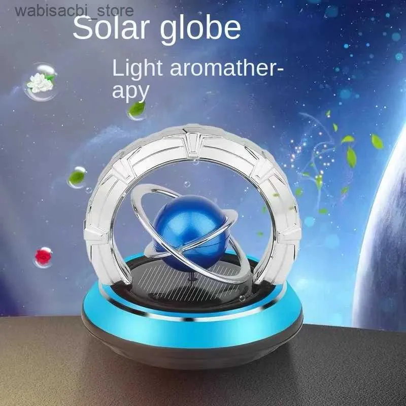 Solar Car Air Freshener, Rotating Globe Car Fragrance, High-End Car ...
