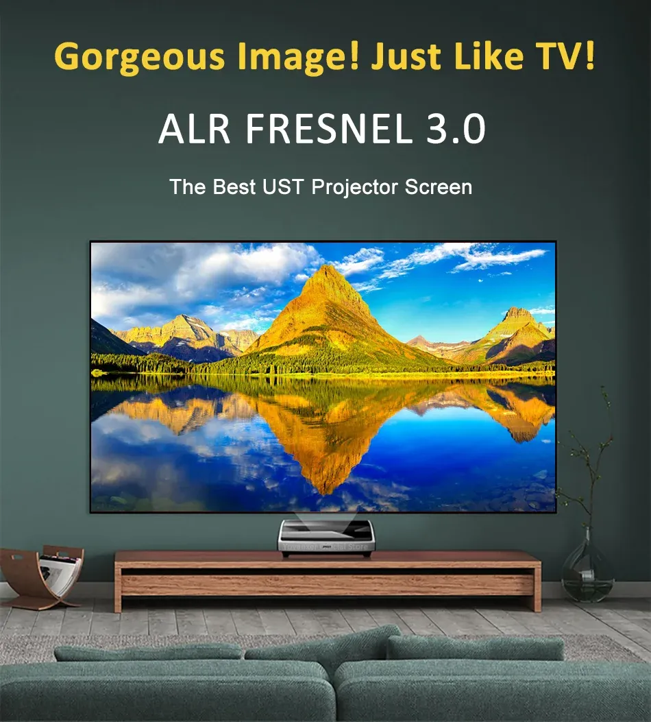 Screen Size Inch Fresnel ALR Projection Screen Fixed Frame, Ambient ...