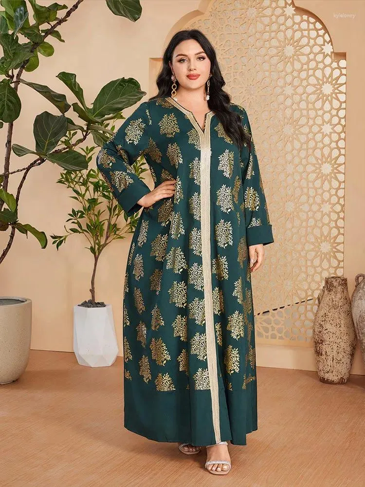DHgate.com:Plus Size Women's Printed Loose Maxi Dress, Eid Djellaba ...