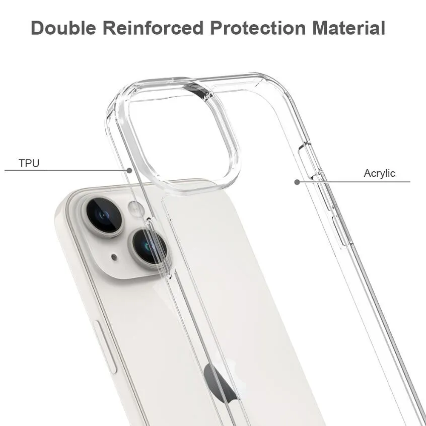 Clear TPU Phone Case With Scratch Resistant Back For IPhone 14/13/12/11 ...