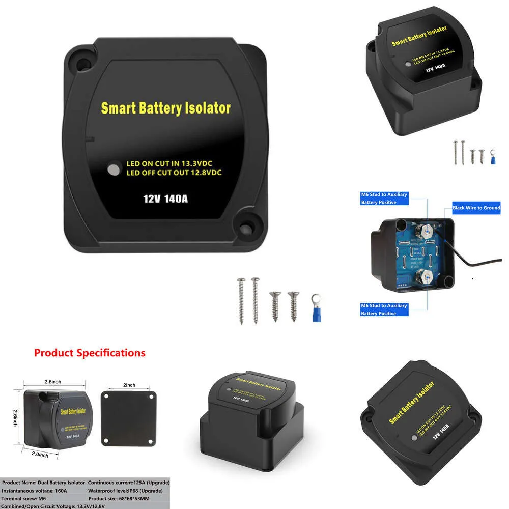 Smart Dual Battery Isolator With VSR Battery Isolator Relay And ...