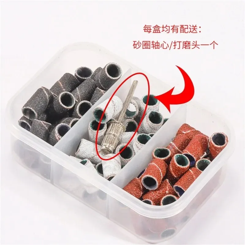 Sanding Cap Bands for Electric Manicure Machine, 180/120/80 Grit Nail ...