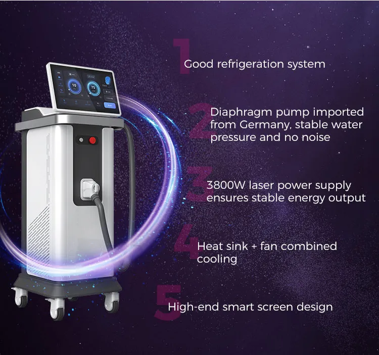 808nm diode laser hair removal machine for skin rejuvenation and ...
