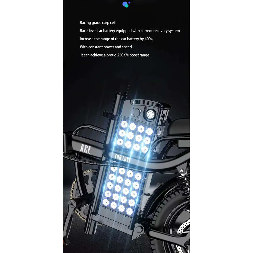 RTS Mini Folding Bicycle, 400W 48V 14 Inch City Foldable Electric Bike, Cheap Adult Battery ...