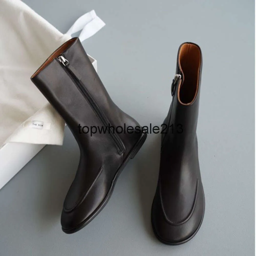 The Roww The Rows Black Top-quality New Boot Single Comfortable Genuine ...