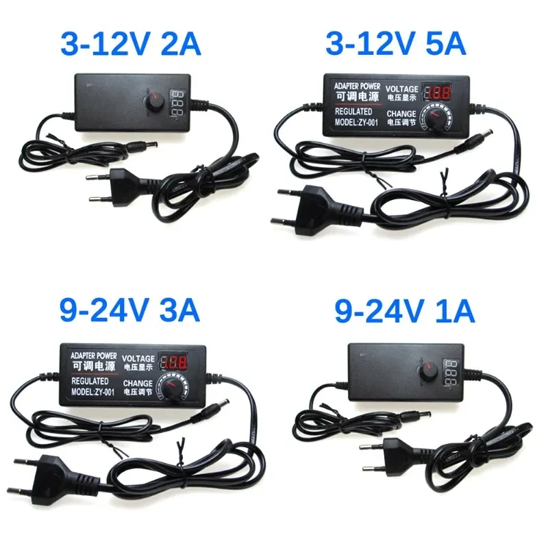Nuevo 2024 AC DC 3V 5V 6V 9V 12V 24V 24V Fuente De Alimentación 1A 2A 3A 5A AC/DC Transformador ...