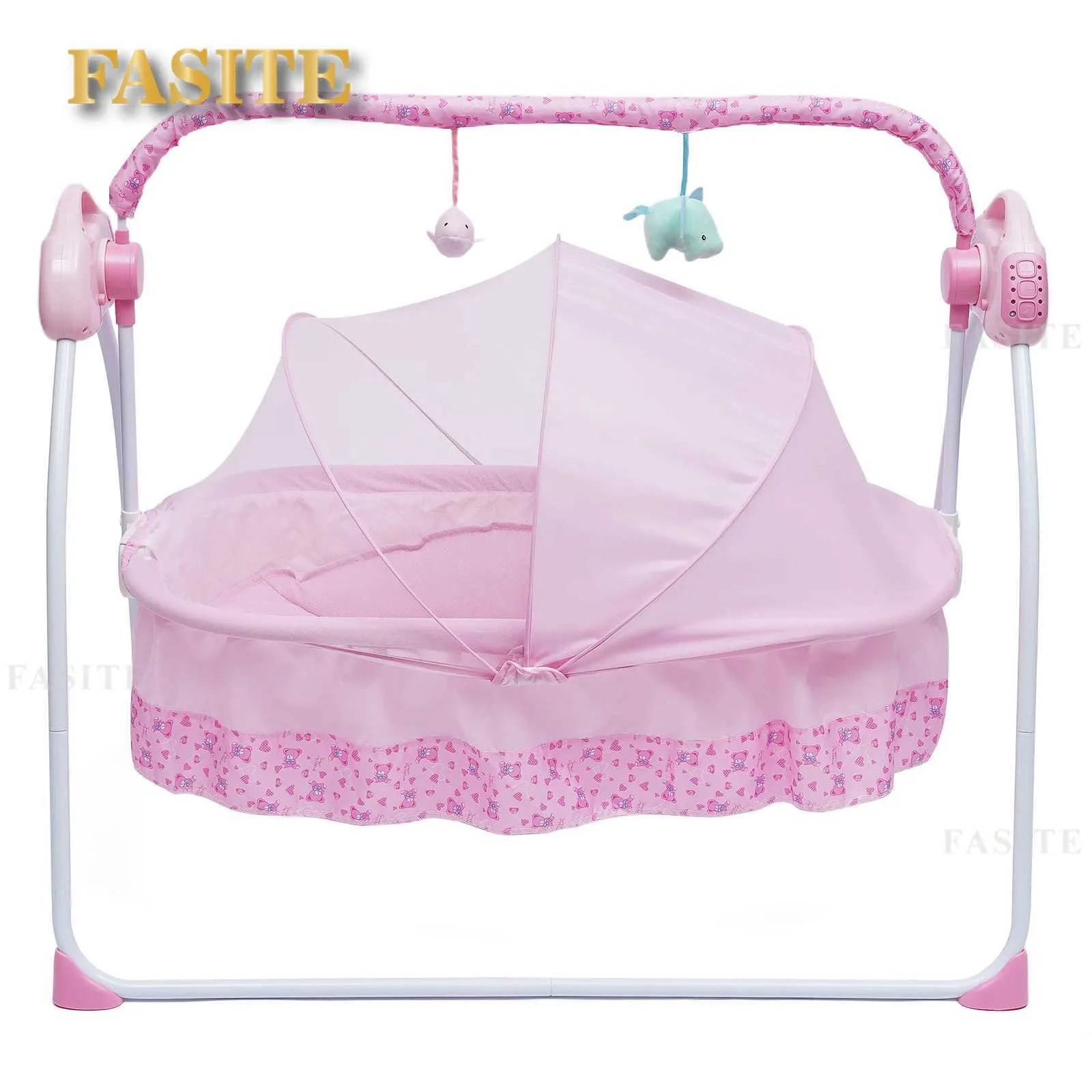 Electric Baby Crib Cradle Infant Bed Auto-Swing Rocking Chair Bassinet ...