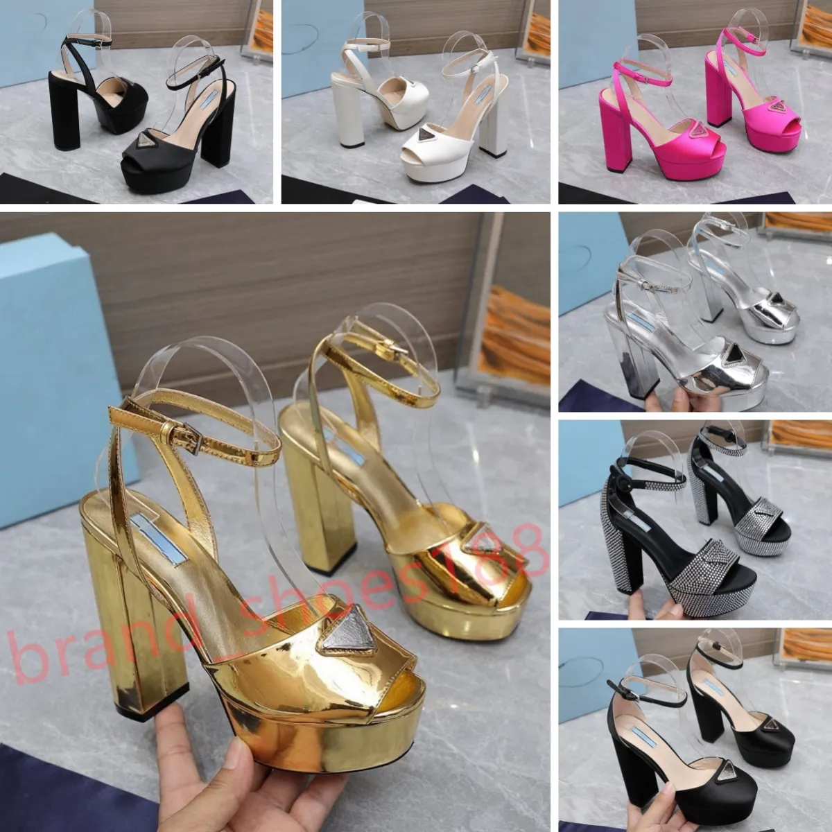 Luxury Golden Platform Teva Platform Sandals With Thick Heel For Women ...